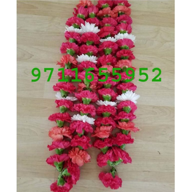 White And Red Rose flower Varmala Garland - Flower N Petals