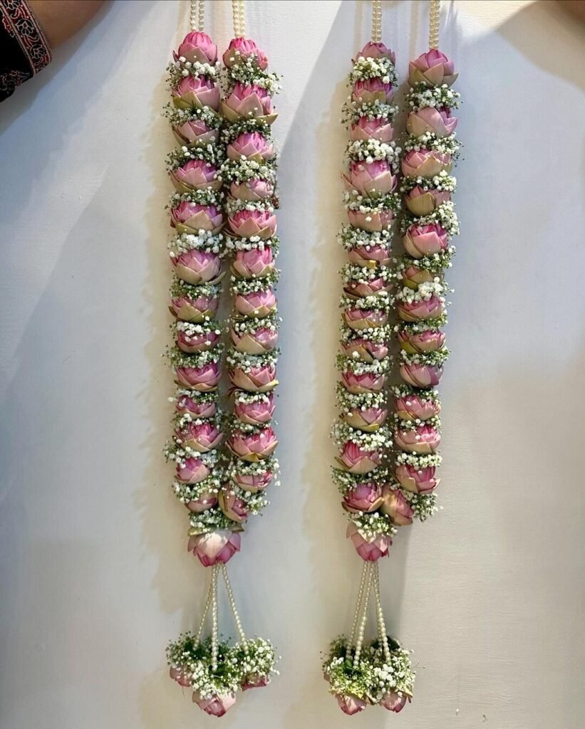 Lotus Flower Varmala - Flower N Petals